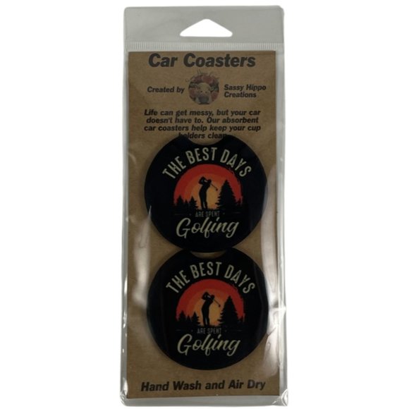 Sassy Hippo Creations | Accents | Car Coasters The Best Days Are Spent ...